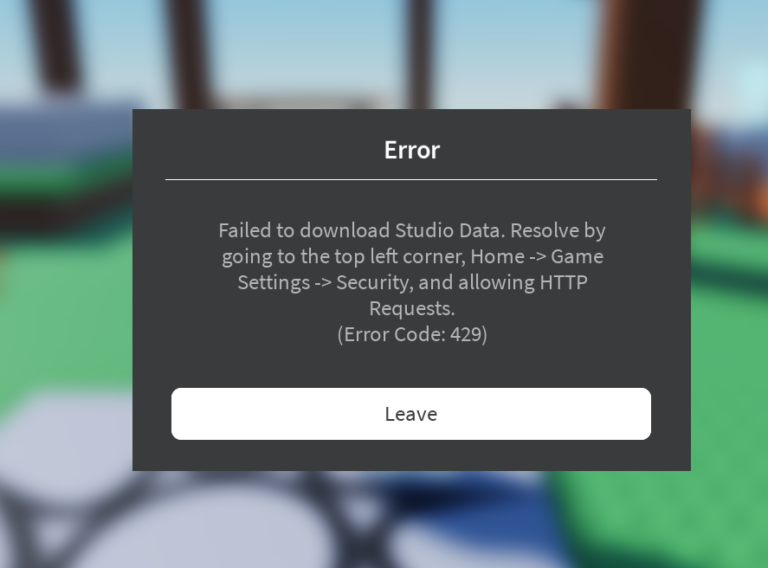 How to Fix Roblox Error Code 429 – A Complete Fix Guide – 𝕃𝕀𝕆ℕ𝕁𝔼𝕂